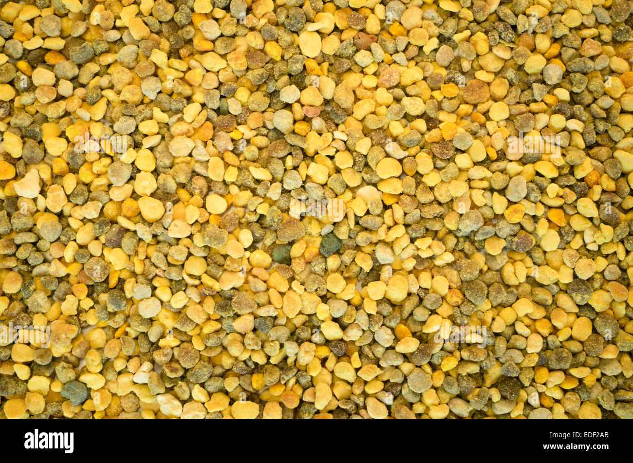 natural bee pollen seeds background close up - top view Stock Photo - Alamy