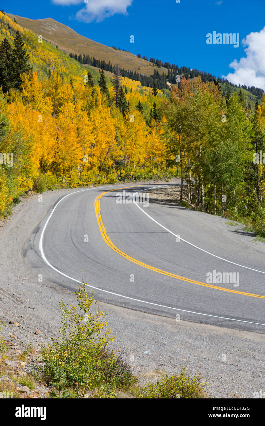 Fall on Route 550 San Juan Skyway Scenic Byway also known as Million ...
