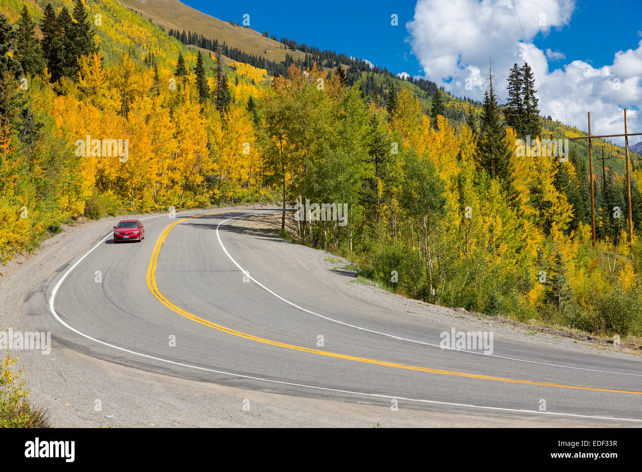 Fall on Route 550 San Juan Skyway Scenic Byway also known as Million ...