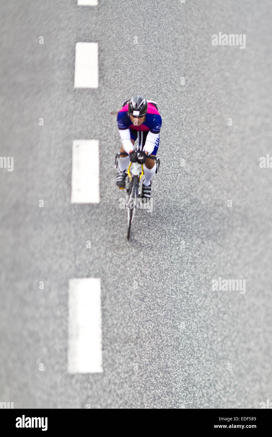 Man on bike during an iron man competition in Denmark Stock Photo - Alamy