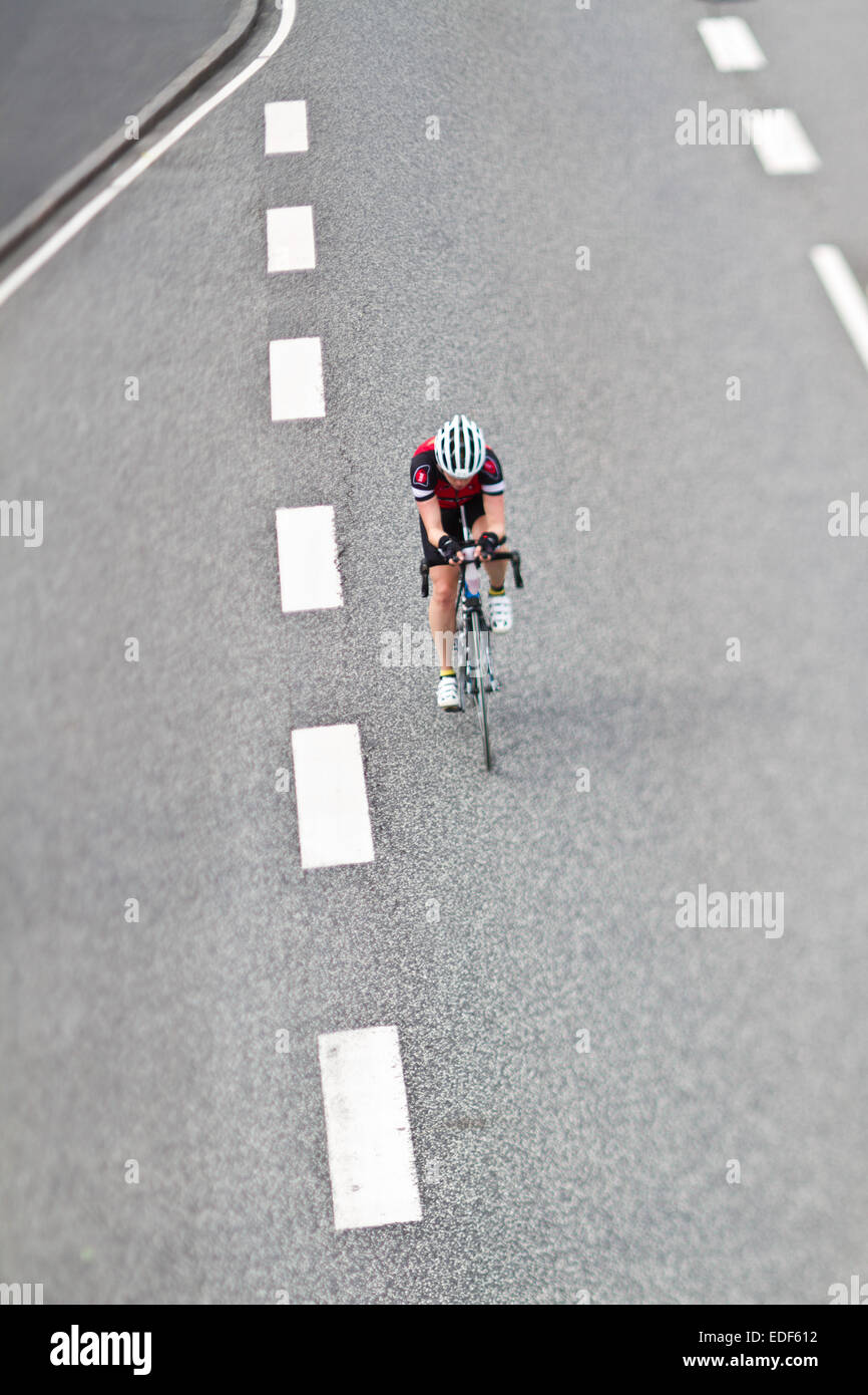 Man on bike during an iron man competition in Denmark Stock Photo - Alamy