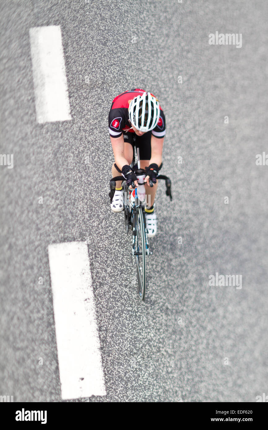 Man on bike during an iron man competition in Denmark Stock Photo - Alamy