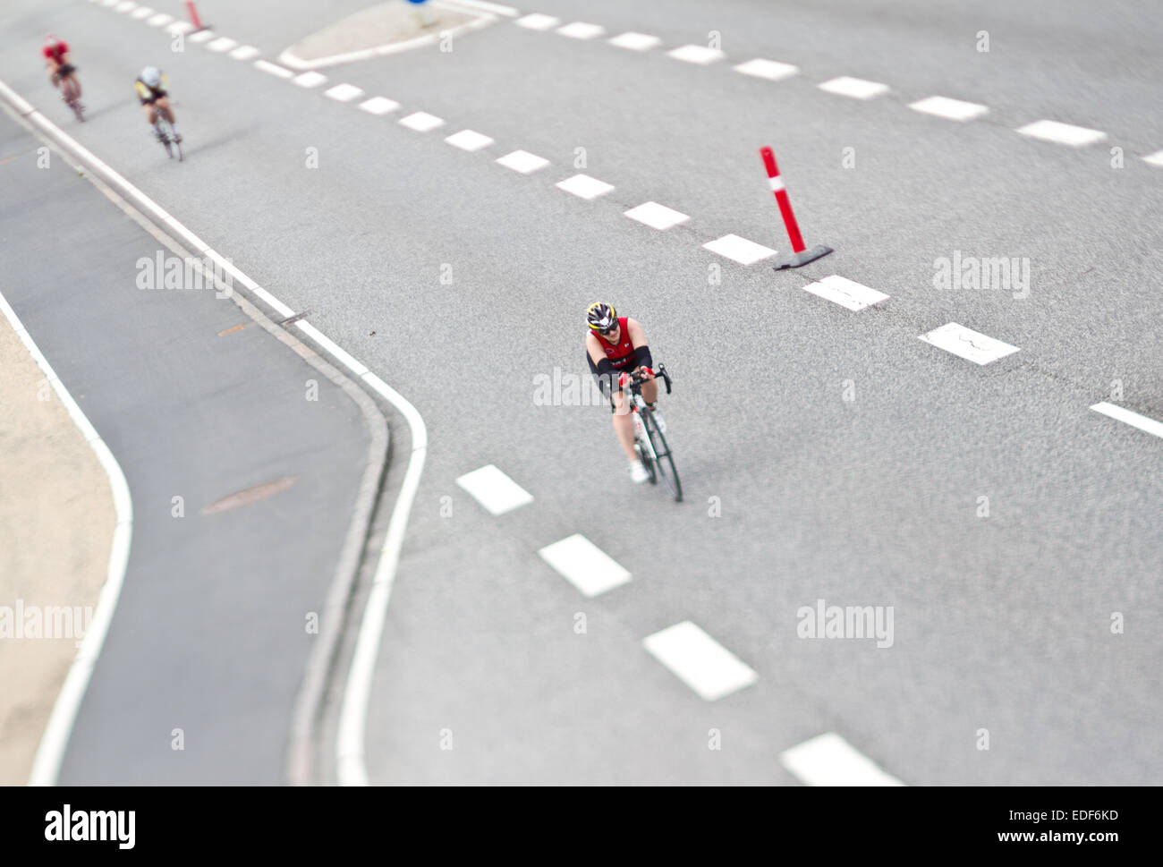 girl on bike during an iron man competition in Denmark Stock Photo - Alamy
