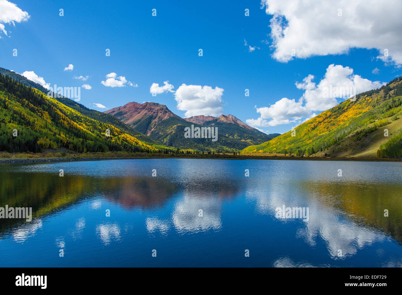 Cyrstal Lake along Route 550 San Juan Skyway Scenic Byway or Million ...
