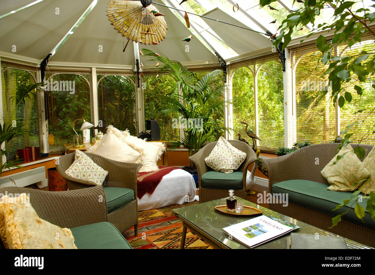Exotic conservatory, Augill Castle, Cumbria Stock Photo - Alamy
