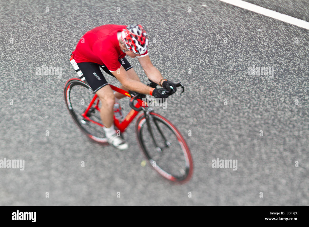 Man on bike during an iron man competition in Denmark Stock Photo - Alamy