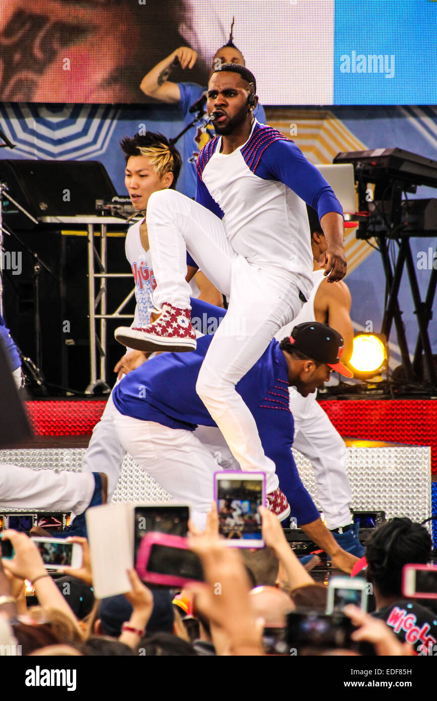 Jason Derulo performing live on ABC's 'Good Morning America' at Rumsey ...