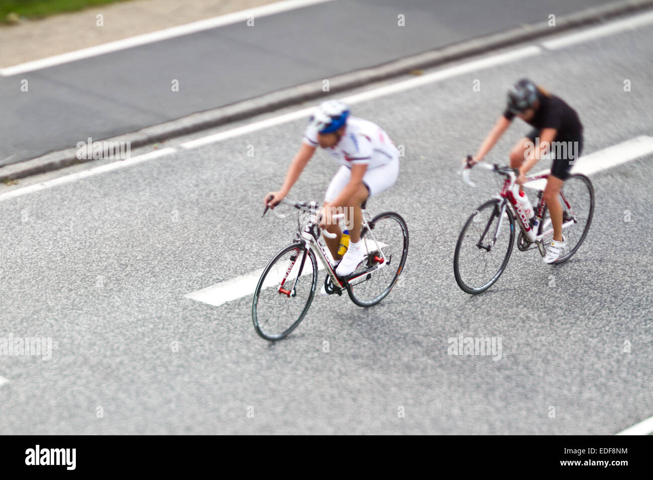 Man on bike during an iron man competition in Denmark Stock Photo - Alamy