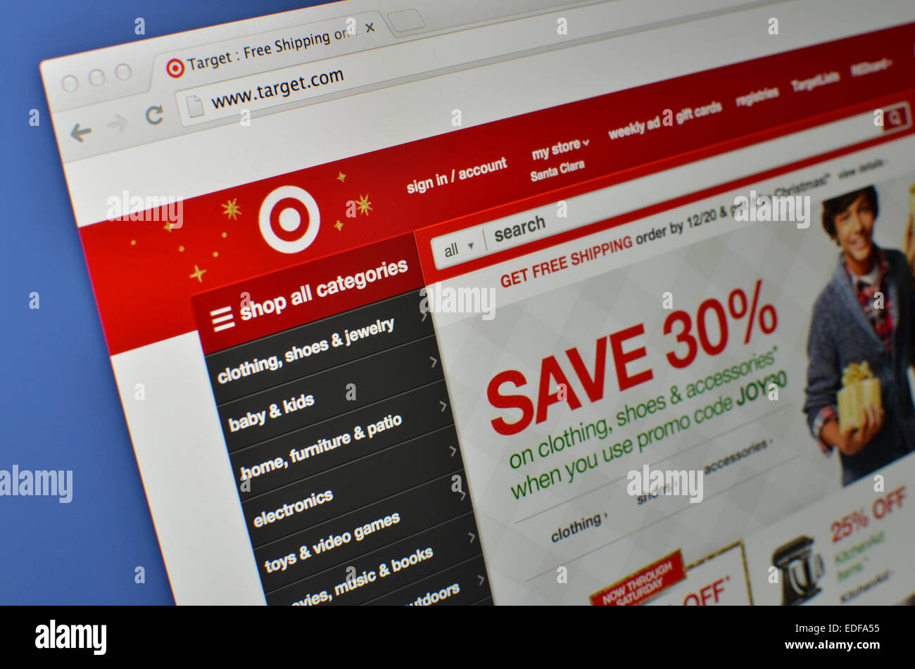 Target online homepage Stock Photo - Alamy