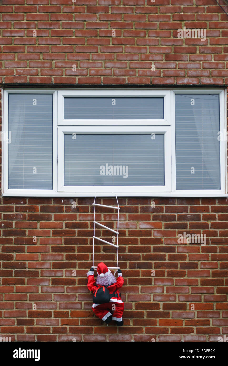 Santa coming through your window tonight Stock Photo - Alamy