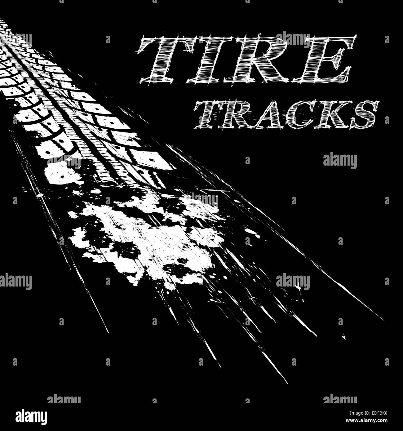 Wheel tracks vector tractor Black and White Stock Photos & Images - Alamy