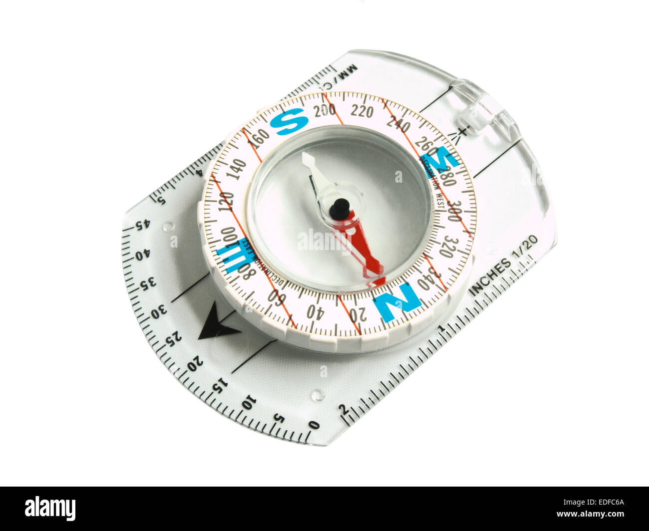 compass facing north isolated on white Stock Photo - Alamy