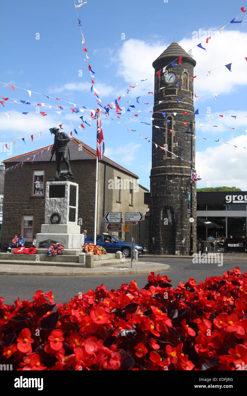 'The Diamond', in the centre of Bushmills village, Northern Ireland ...