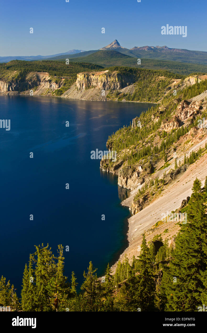 Pumice Castle at Crater Lake National Park, OR USA and Mount Thielsen ...