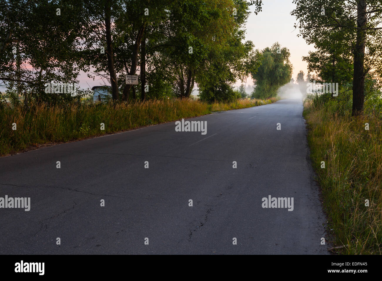 Forest lake, The Ukraine, sunset or sunrise Stock Photo - Alamy