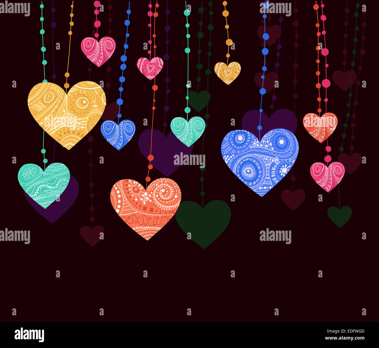 Fantasy hand drawn vector background Stock Photo - Alamy