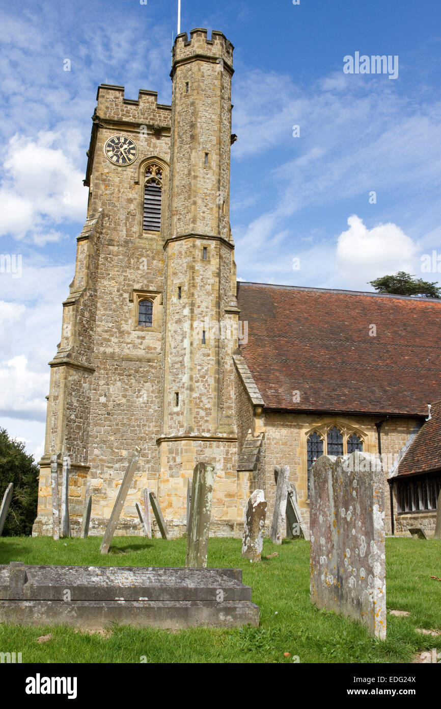 The tower of St. Mary's Church in Leigh, Kent, England Stock Photo - Alamy