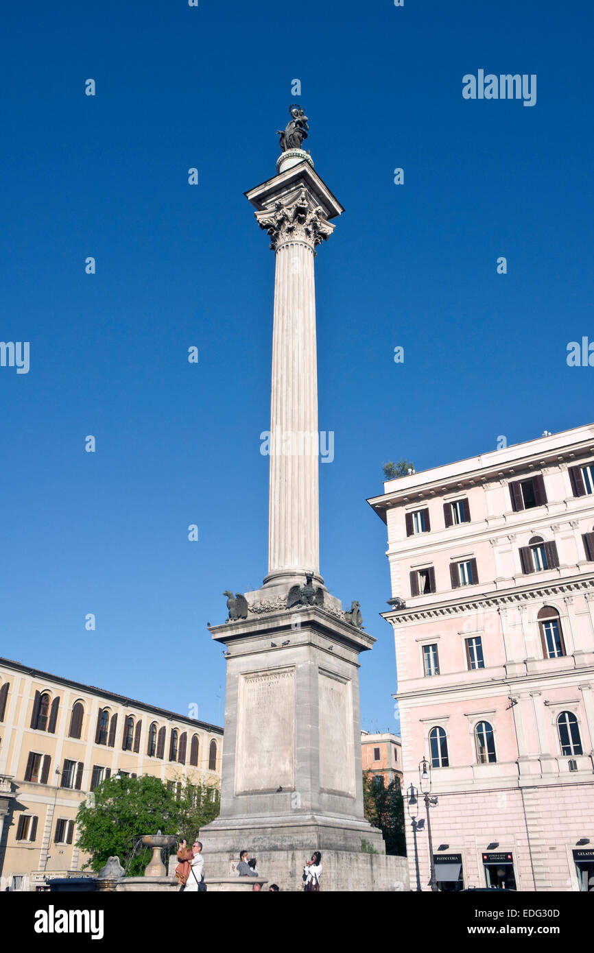 Marian Column in front of Santa Maria Maggiore Stock Photo - Alamy