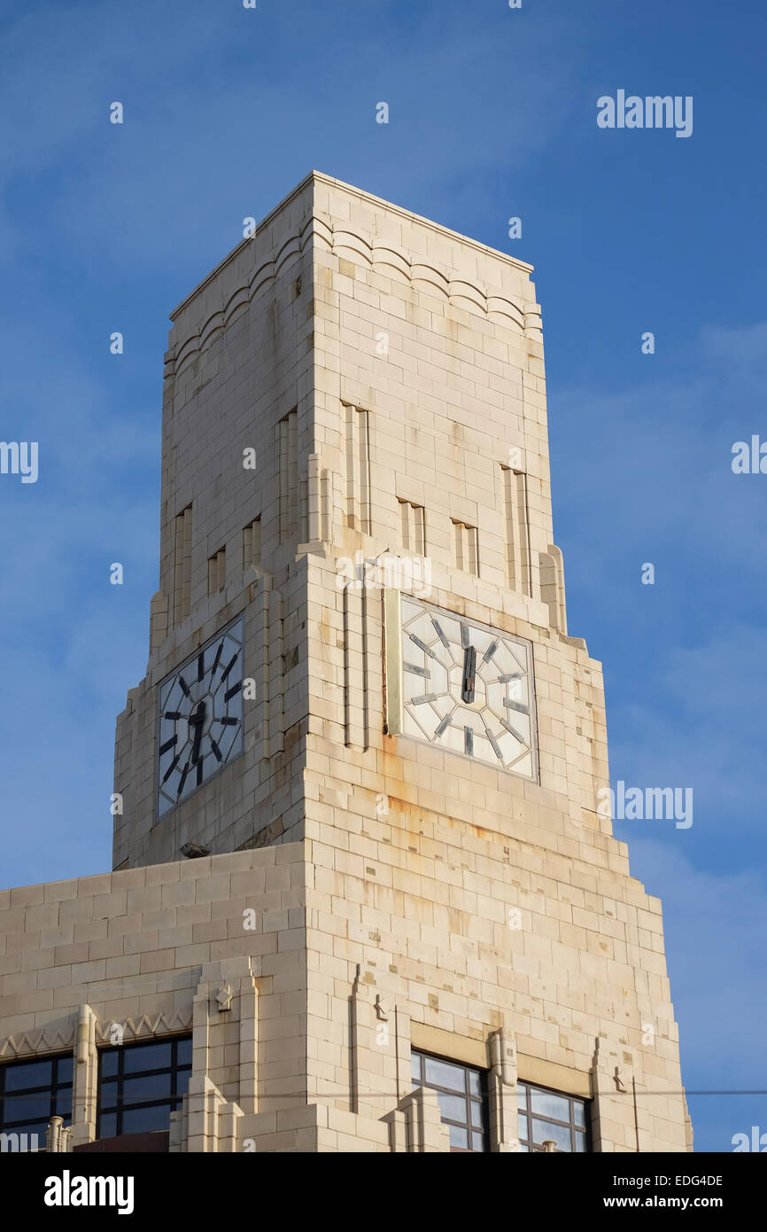 Brick Art Deco Clock Tower