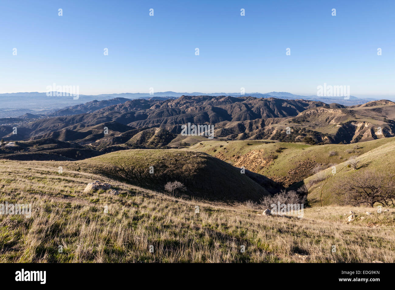 View towards Rocky Peak and Santa Susana Pass State Historic Park from ...