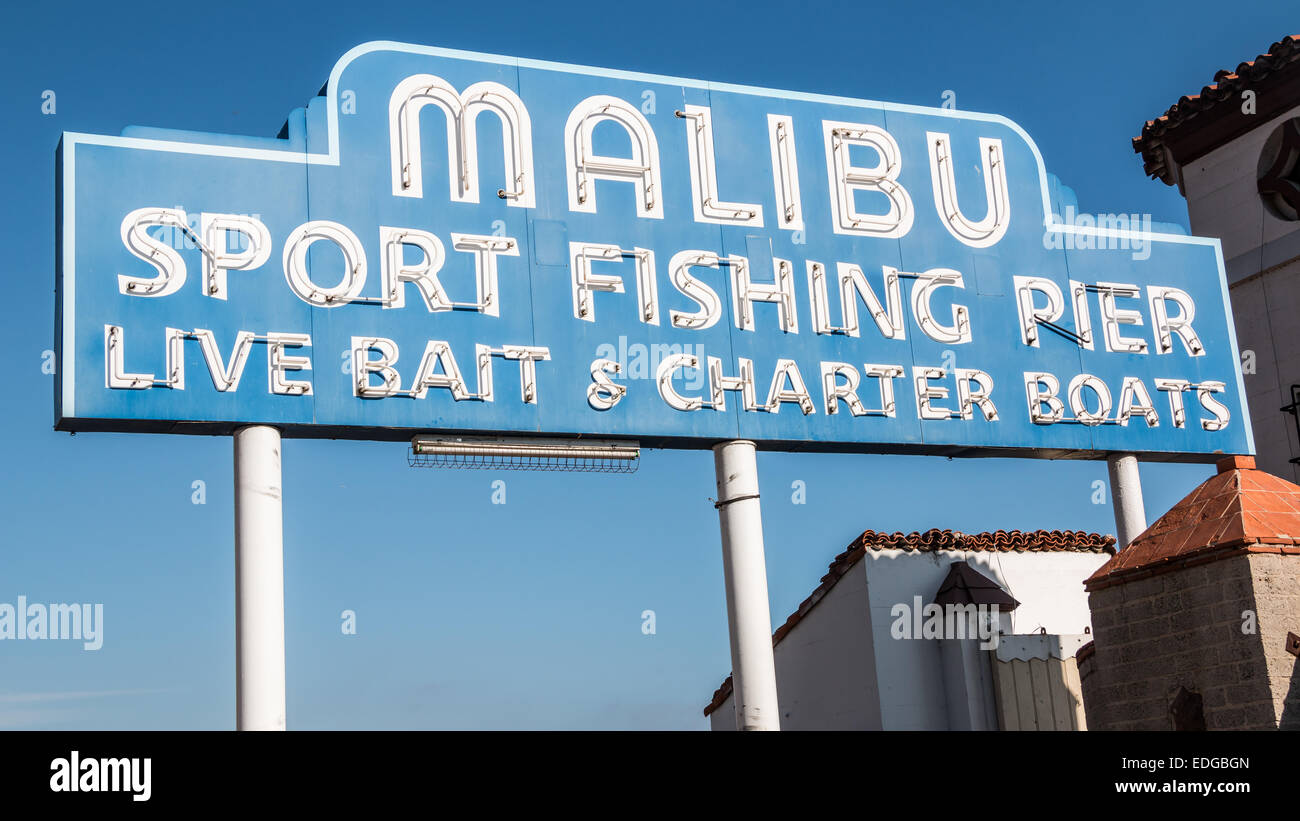 Malibu Famous Sign 1 Stock Photo - Alamy