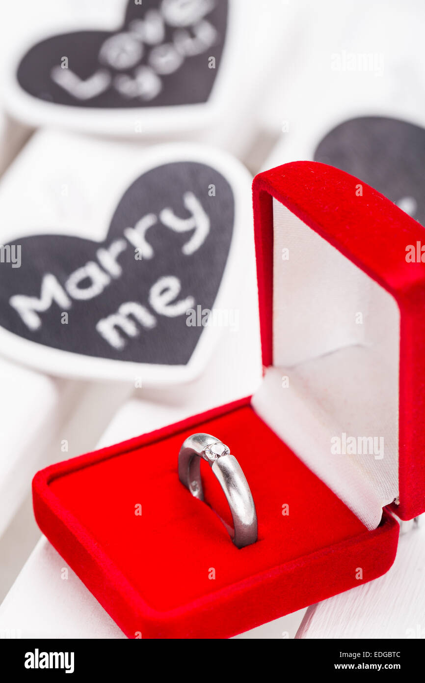 Red box with ring Stock Photo - Alamy