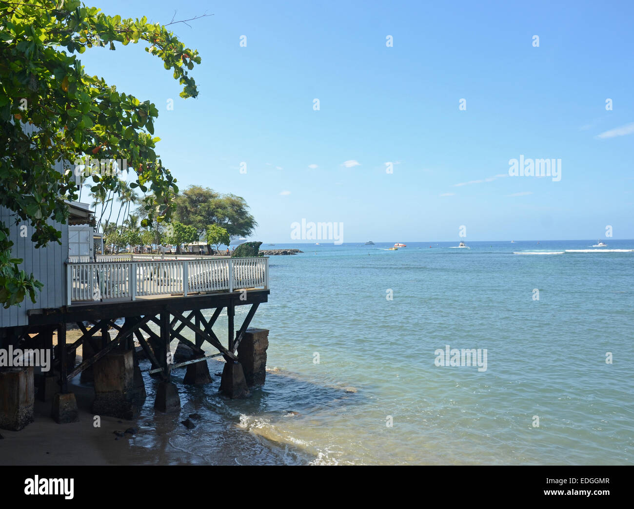Waterfront scenery from Lahaina, Maui in Hawaii Stock Photo - Alamy
