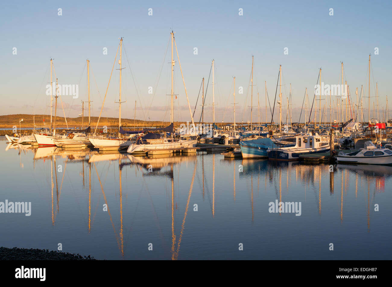 Boats moored in Amble marina, Northumberland, England UK Stock Photo ...
