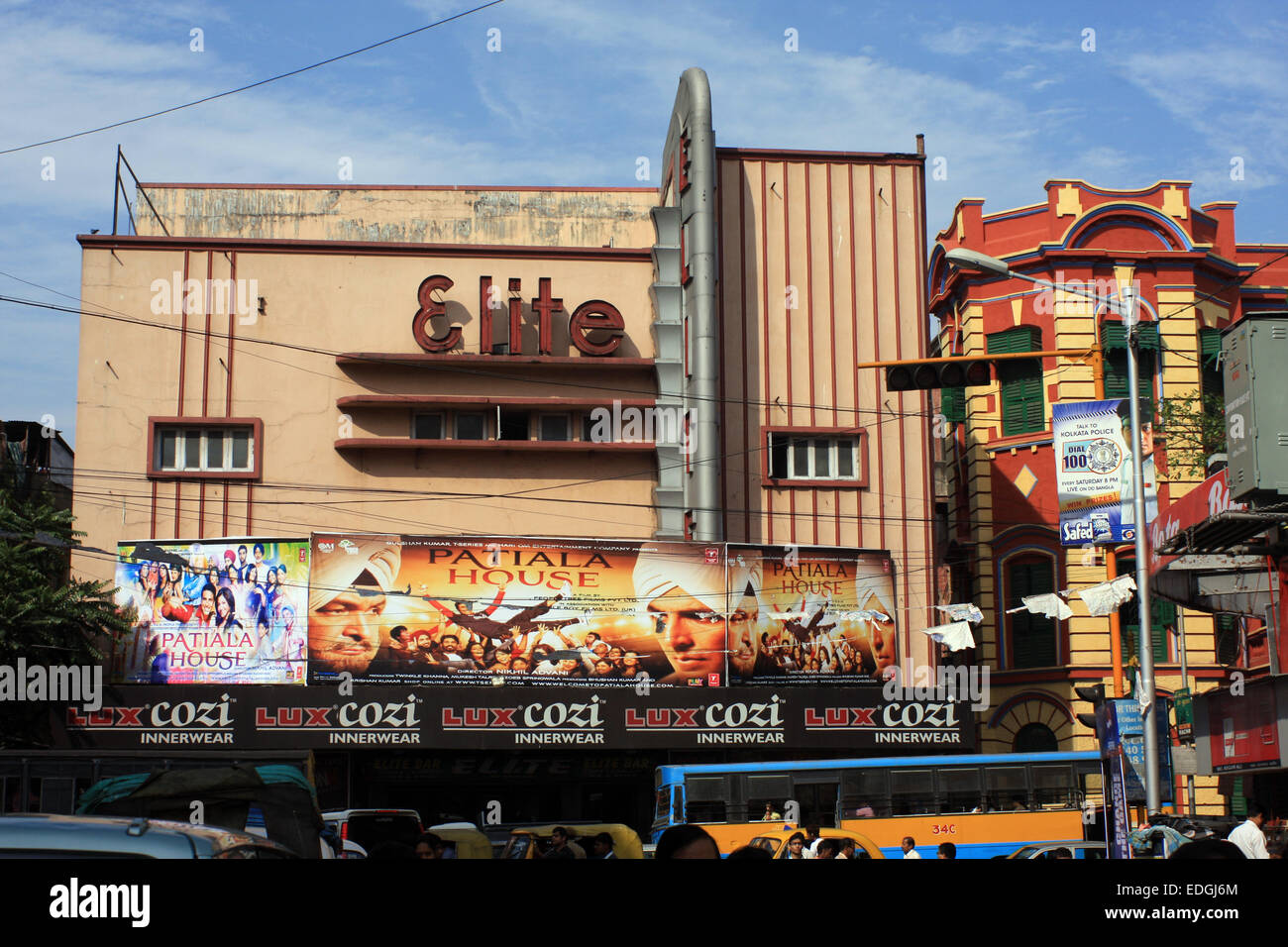 Elite cinema - art deco - Kolkata (Calcutta Stock Photo - Alamy