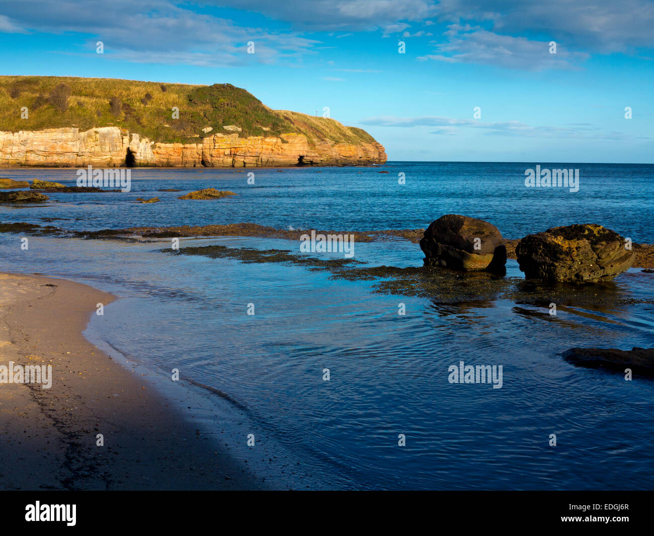 The coastline at Sharper's Head in Berwick upon Tweed Northumberland ...