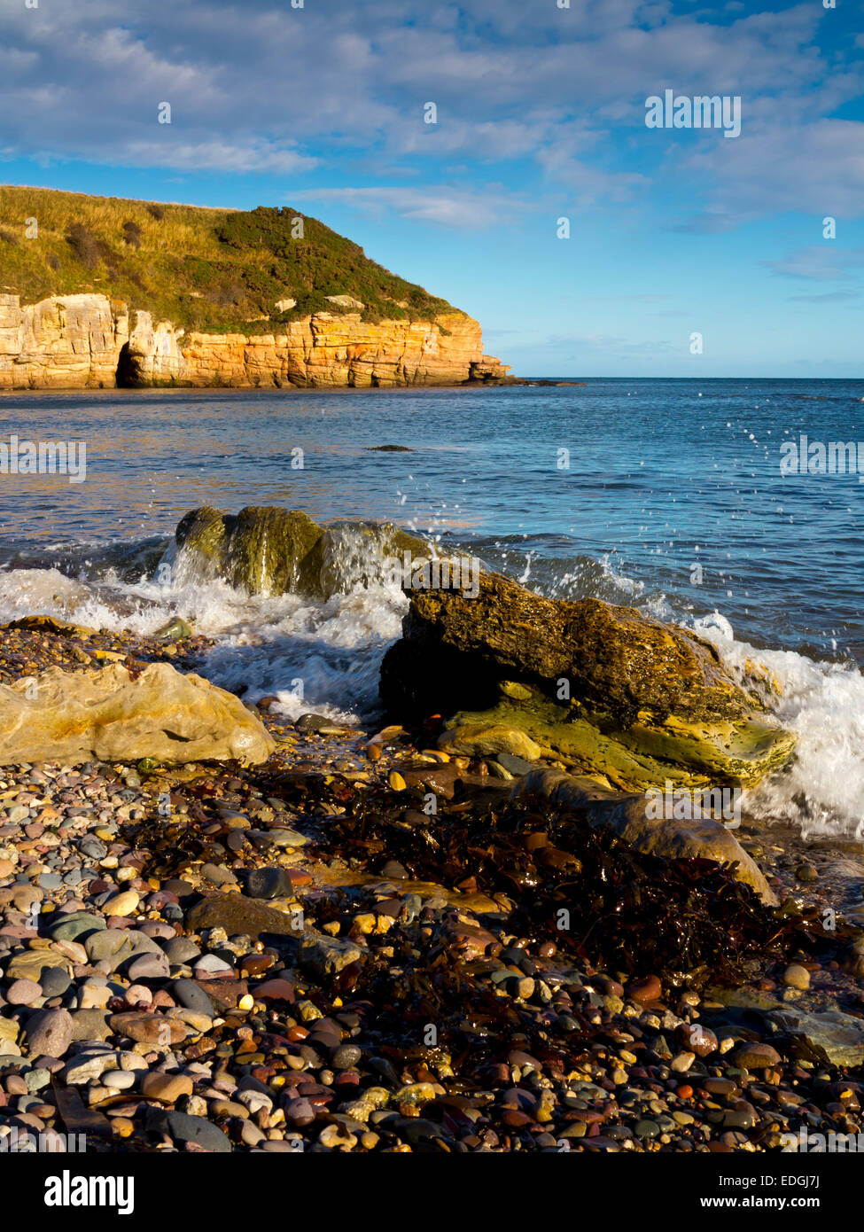The coastline at Sharper's Head in Berwick upon Tweed Northumberland ...