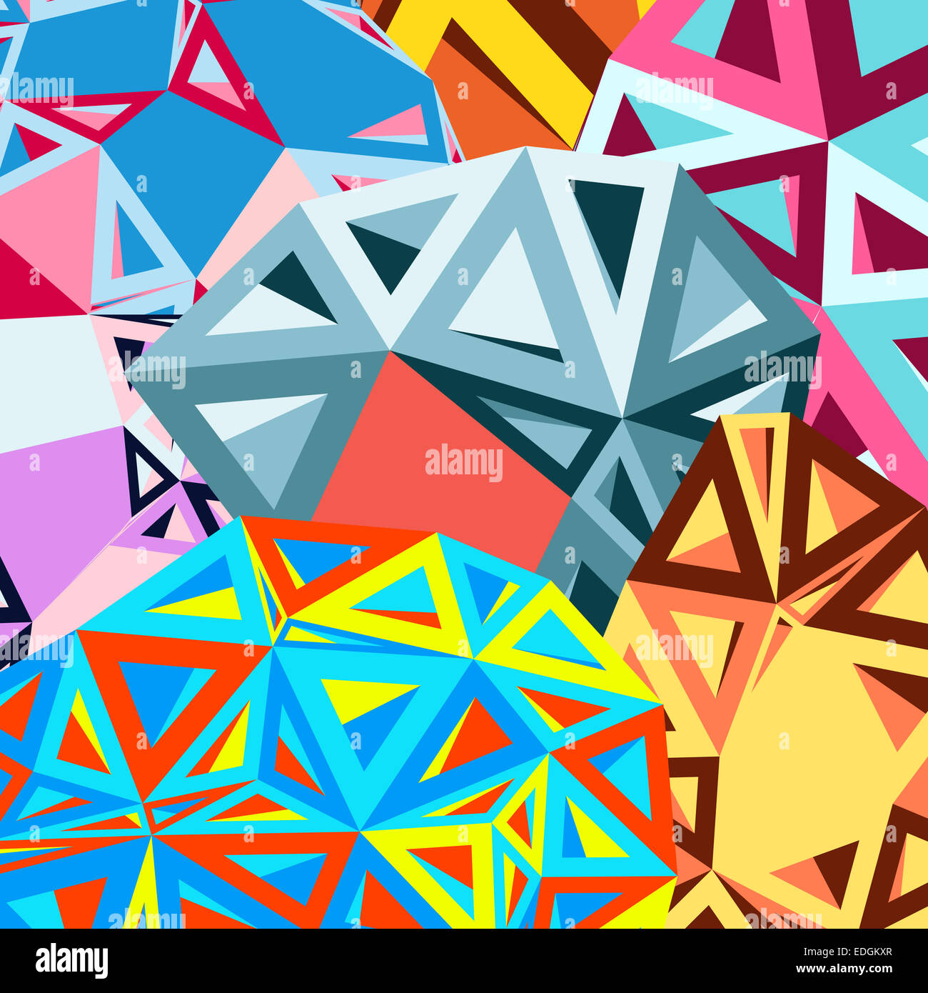 bright colorful background of different triangles Stock Photo - Alamy