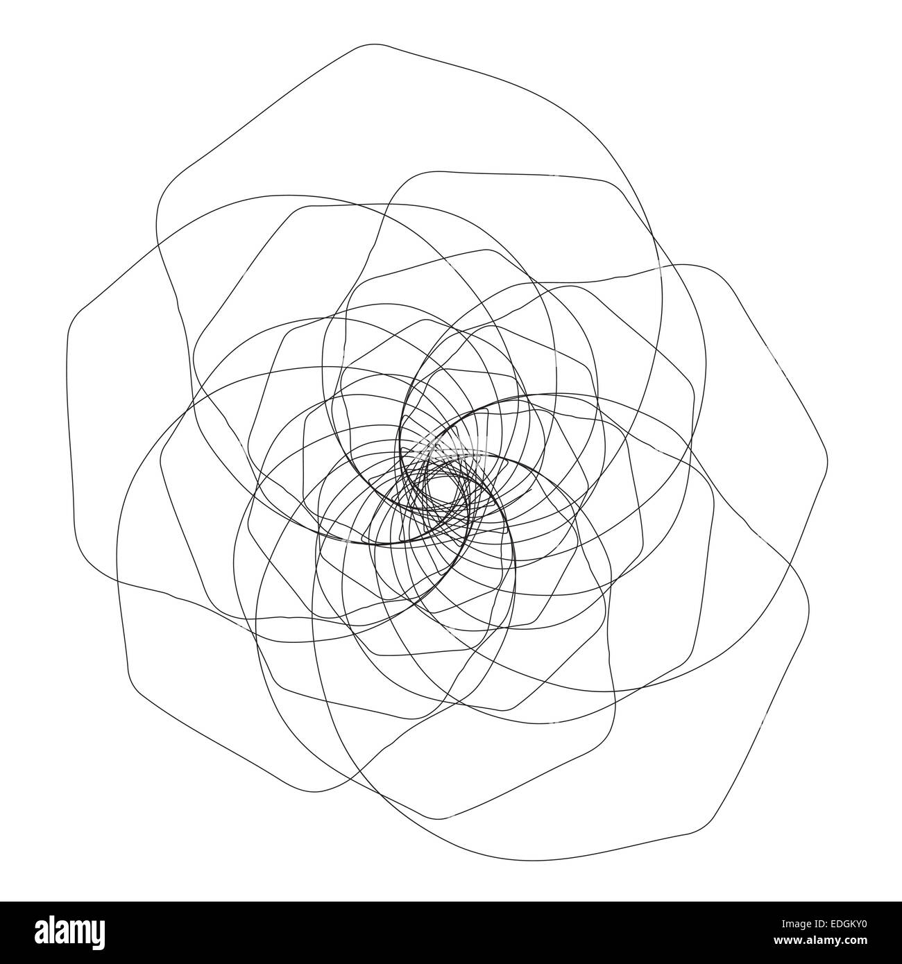 graphic outline flower on a white background Stock Photo - Alamy