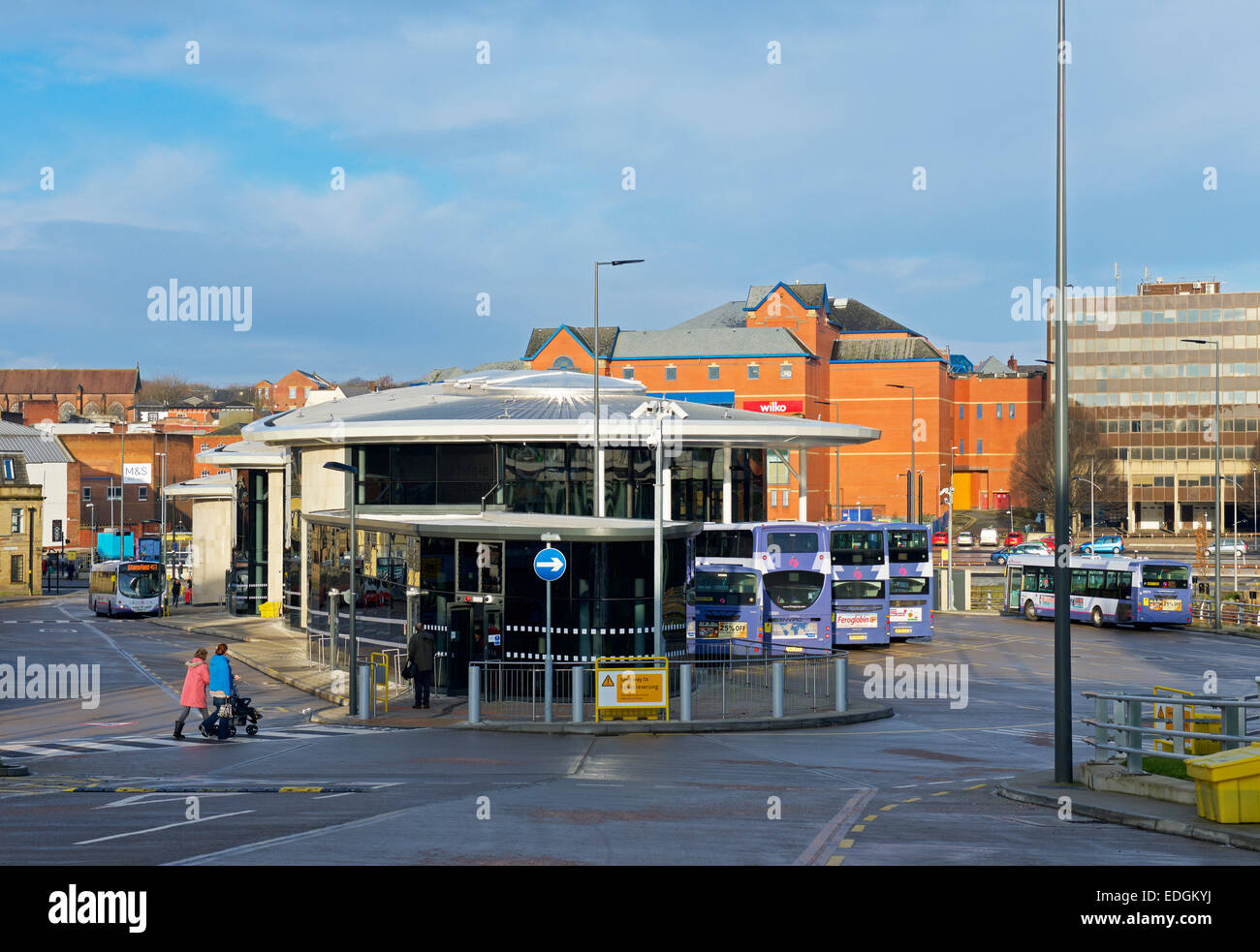 Bus station, Rochdale, Lancashire, England UK Stock Photo - Alamy