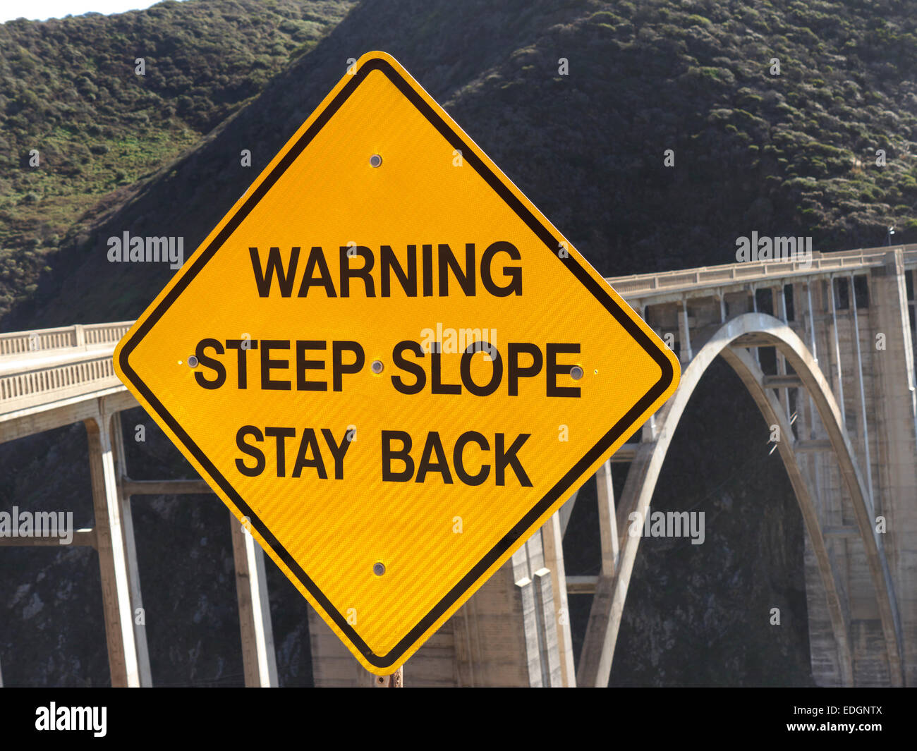 Bridge warning sign hi-res stock photography and images - Alamy