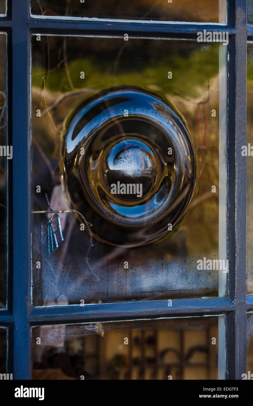 An old pane of glass in a shop window Stock Photo - Alamy