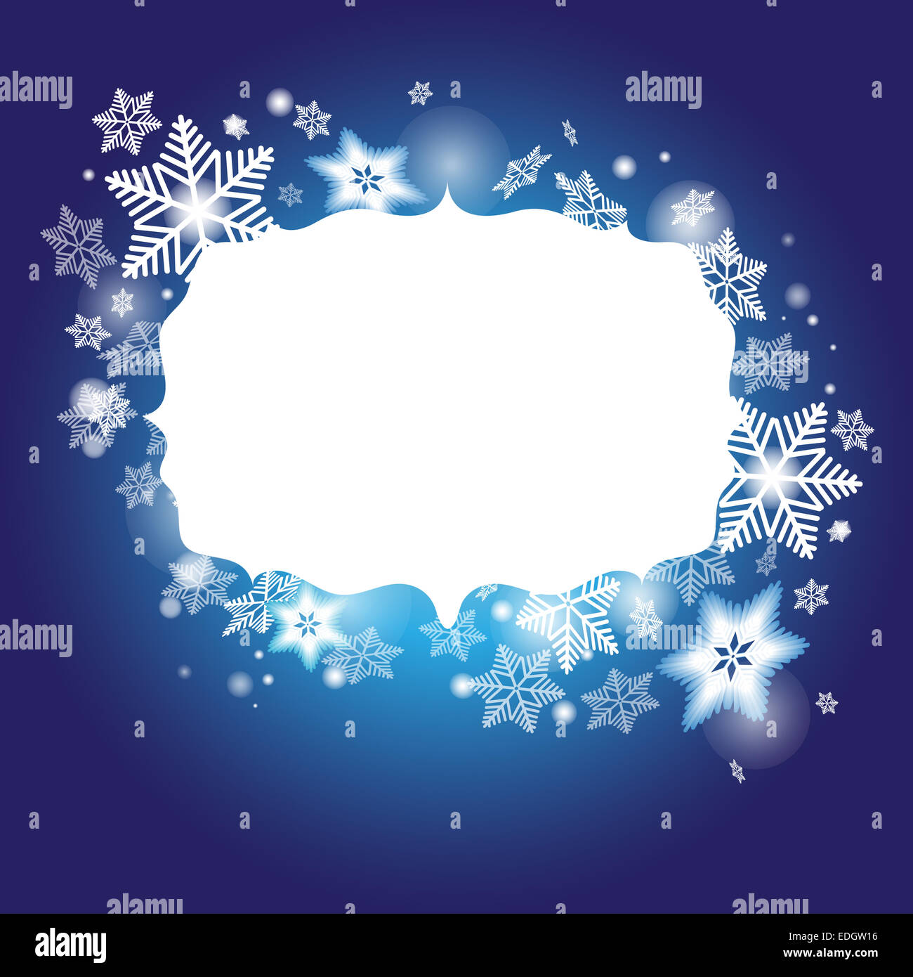 graphic blue winter holiday background with frame for your ...