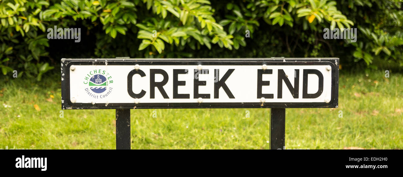Creek End - street / road name Stock Photo - Alamy