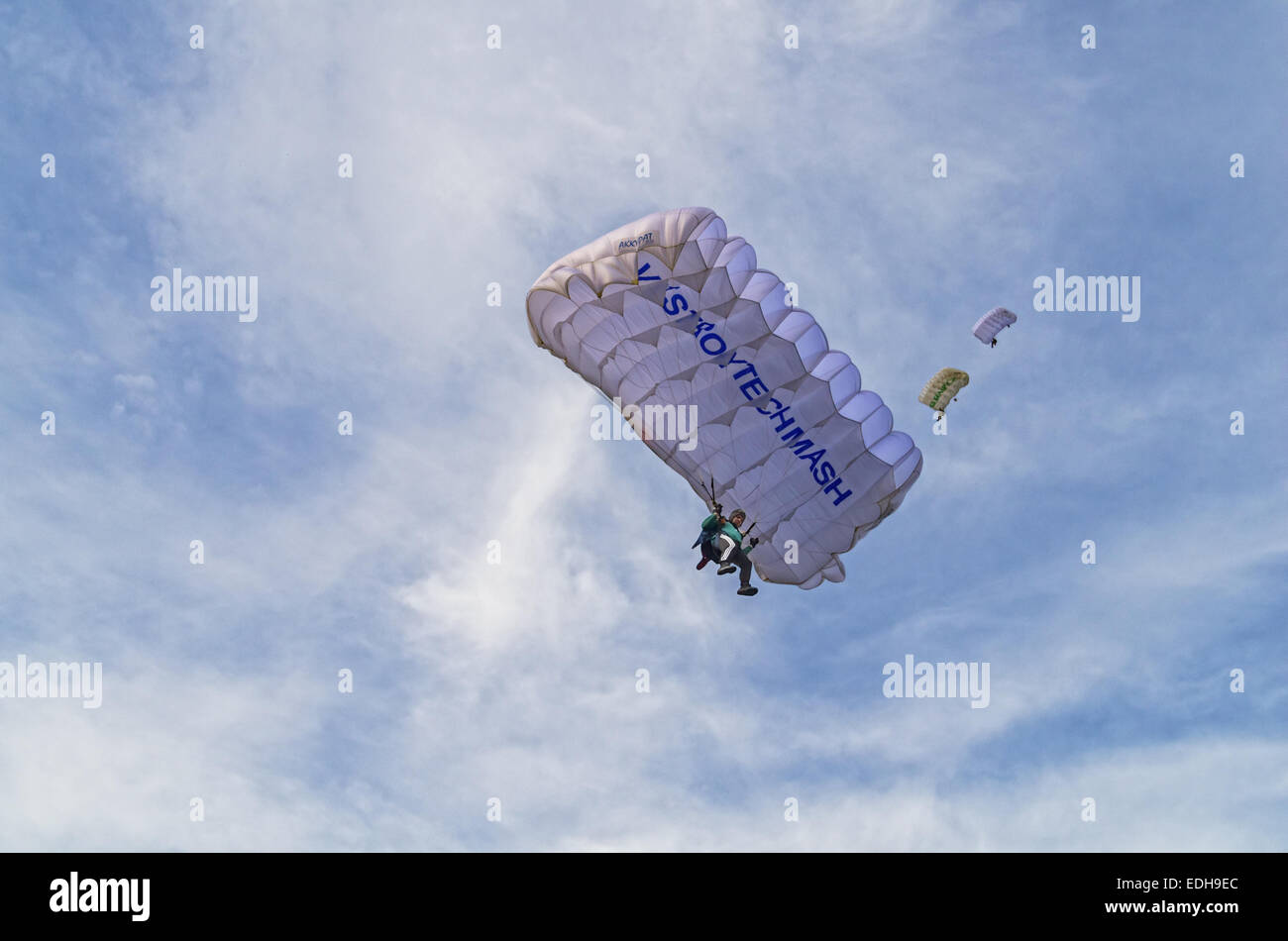 Parachutists - 2014. In flight Stock Photo - Alamy