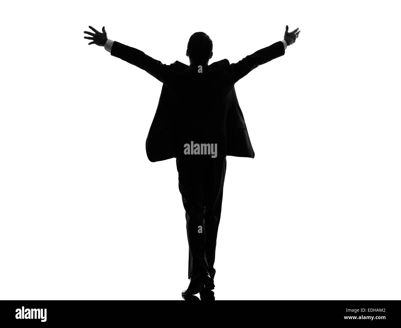 Man silhouette standing back full Black and White Stock Photos & Images ...