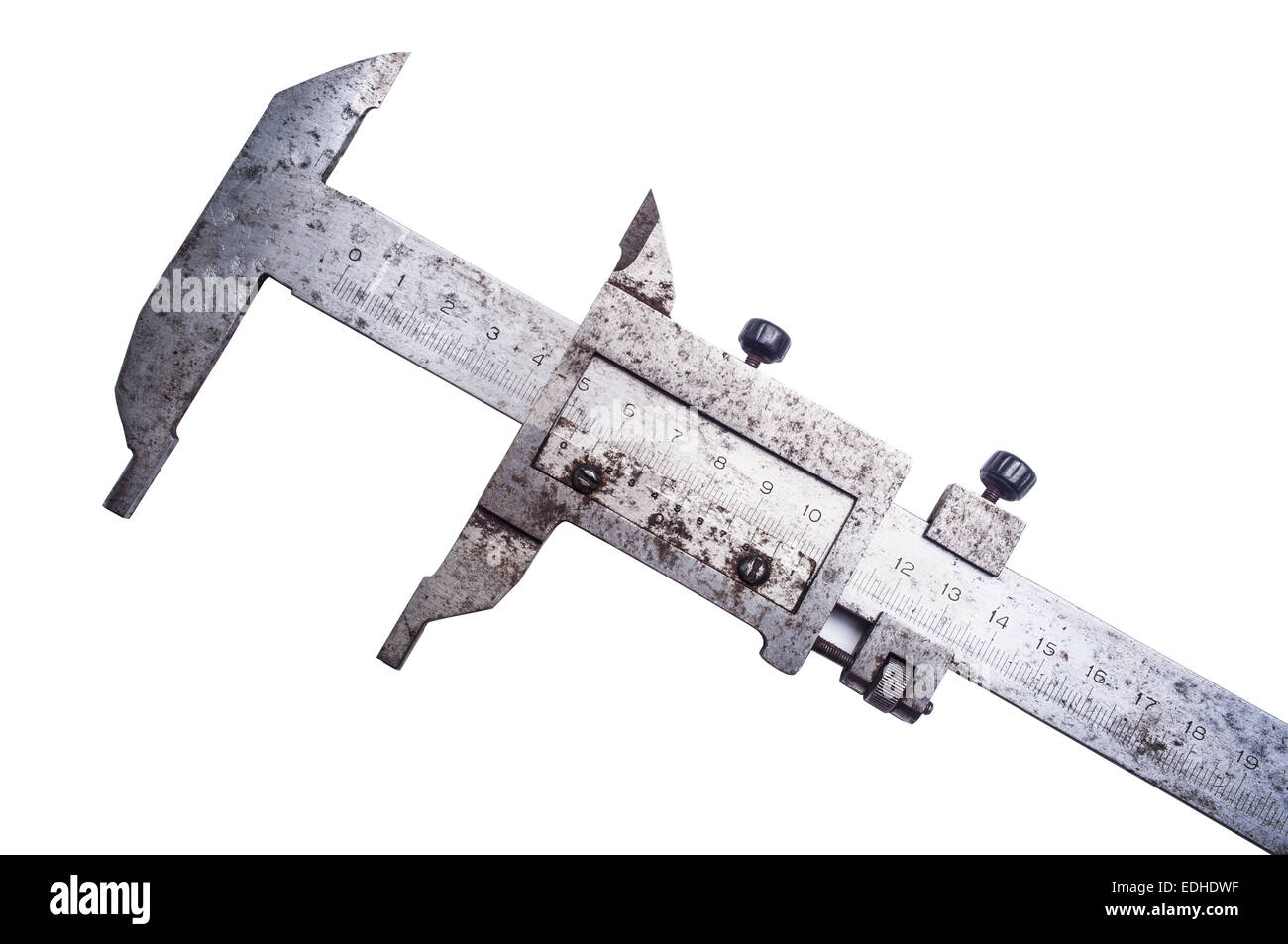 Stainless steel caliper isolated on white background Stock Photo - Alamy