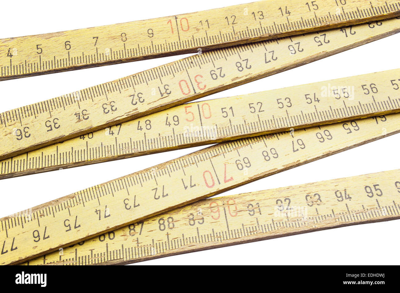 Folding ruler isolated on white background Stock Photo - Alamy