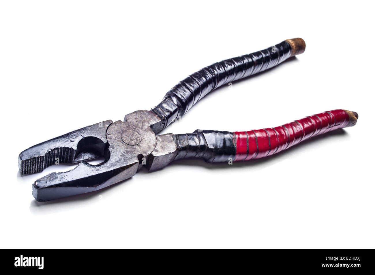 pliers red and black color to work Stock Photo - Alamy