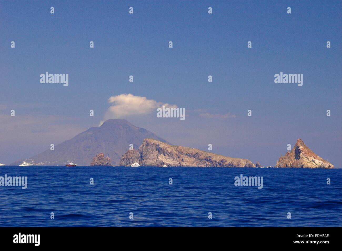 Images of Stromboli island Taken from a boat Stock Photo - Alamy