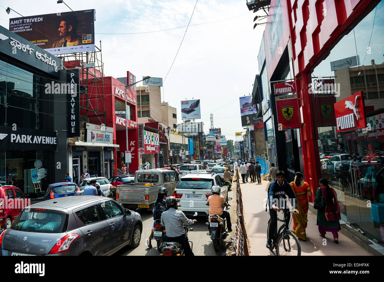 Brigade road bangalore hi-res stock photography and images - Alamy