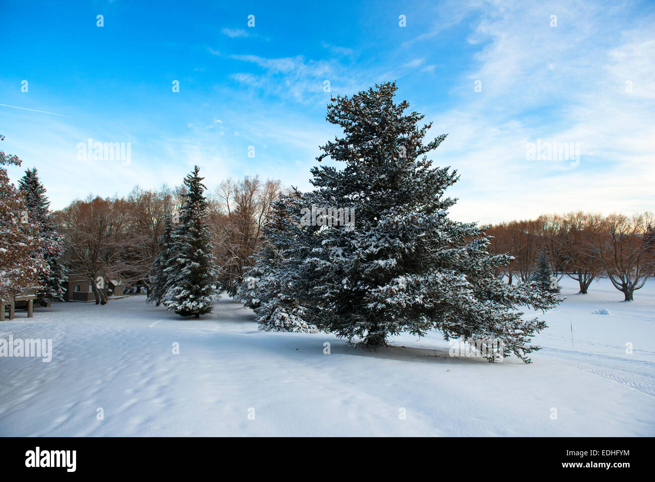 Beautiful winter scenery in Park City, Utah Stock Photo - Alamy