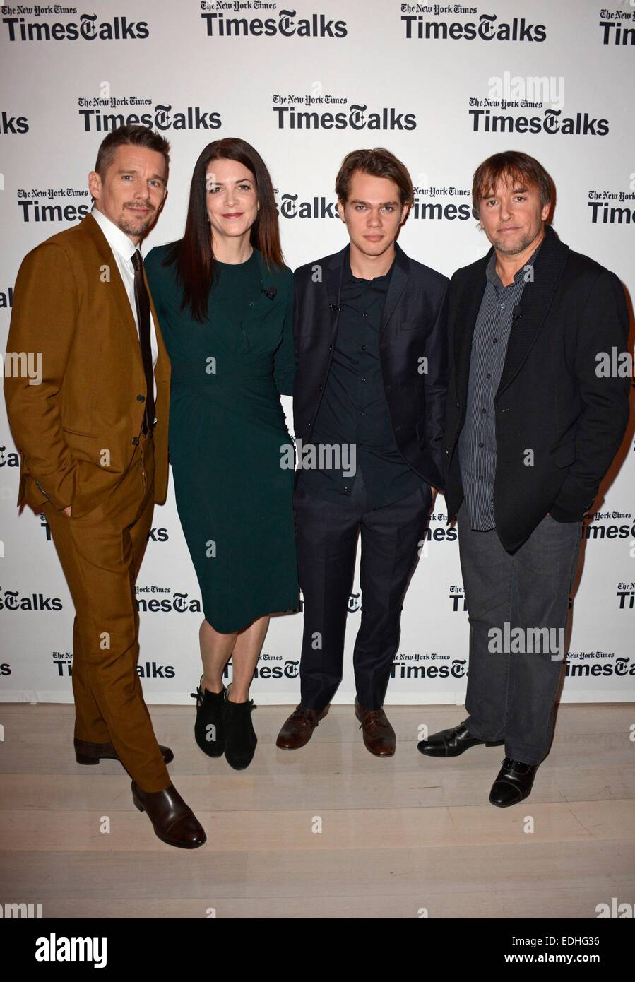 New York, NY, USA. 6th Jan, 2015. Ethan Hawke, Cara Buckley, Ellar ...