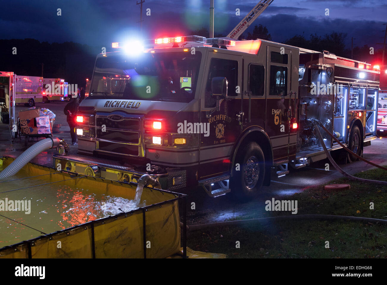 Richfield Fire Department fire truck at the National Night Out ...