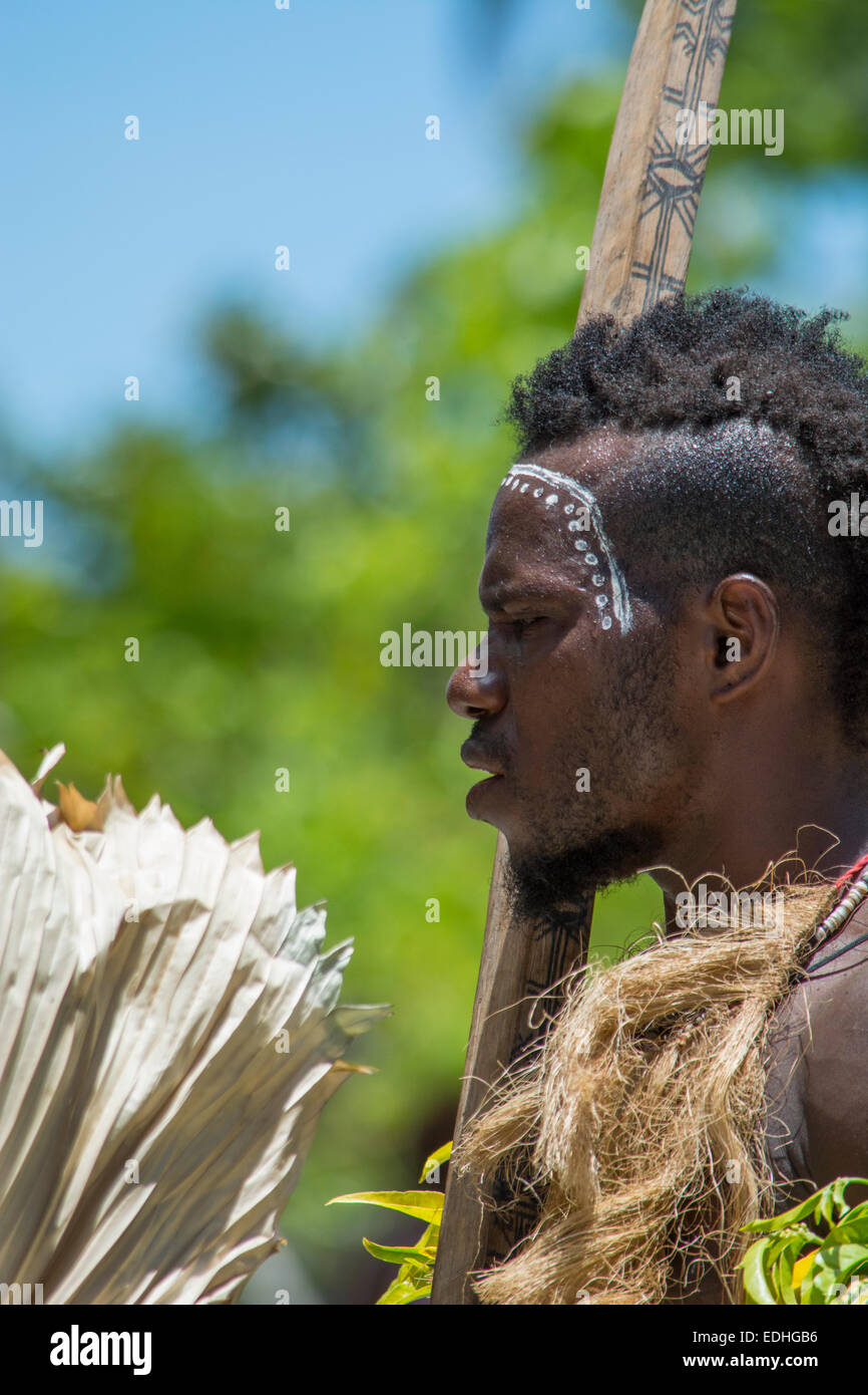 Melanesia, Solomon Islands, Santa Cruz Island group, Malo Island. Male ...