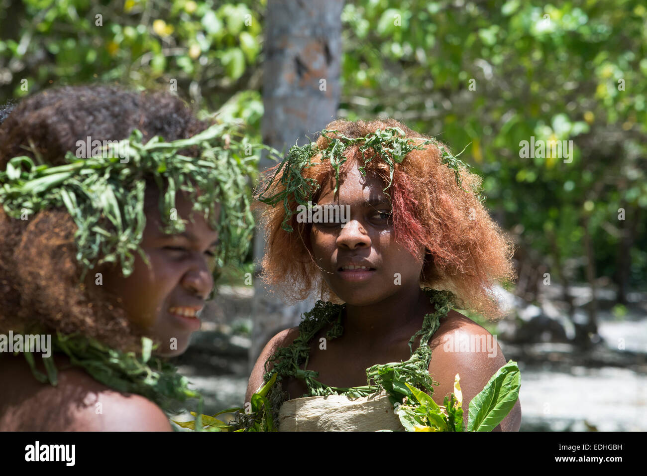 Melanesia, Solomon Islands, Santa Cruz Island group, Malo Island. Young ...